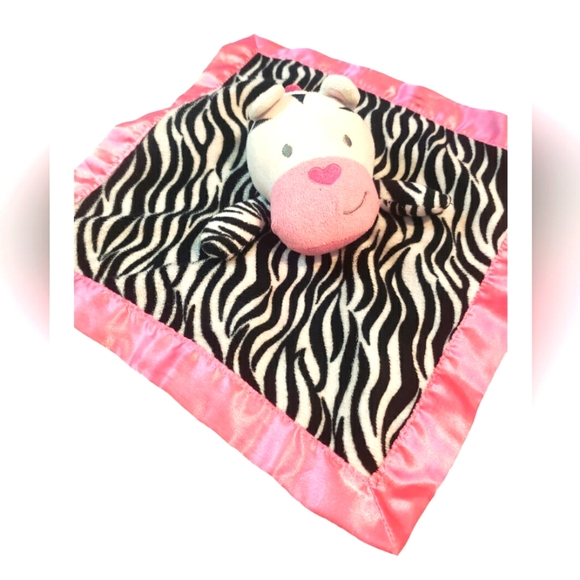 Garanimals | Other | Garanimals Plush Satin Pink Black Heart Zebra ...